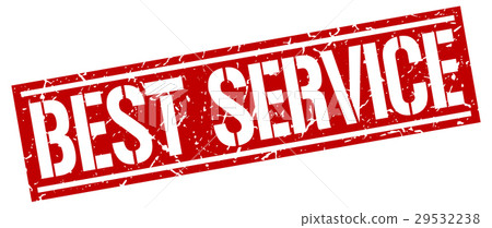 best service square grunge stamp - Stock Illustration [29532238] - PIXTA