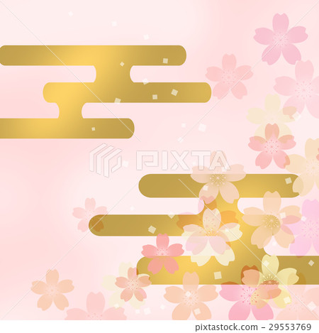 Sakura Japanese style flower pattern - Stock Illustration [29553769 ...