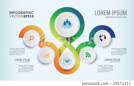 Circle graphic vector elements for infographic. - Stock Illustration ...