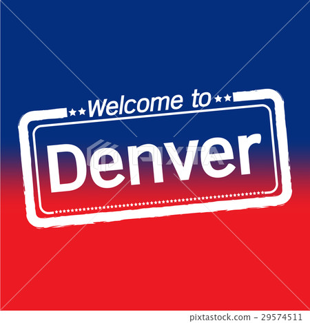 Welcome to Denver City illustration design - Stock Illustration ...