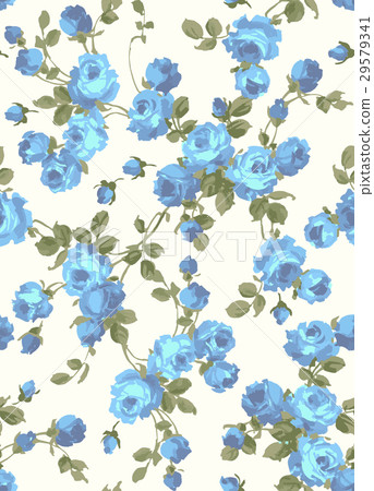 Seamless pattern of rose flowers - Stock Illustration [29579341] - PIXTA
