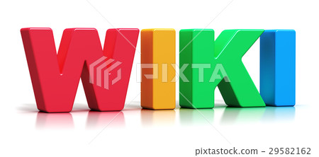 Color 3D Wiki word text - Stock Illustration [29582162] - PIXTA