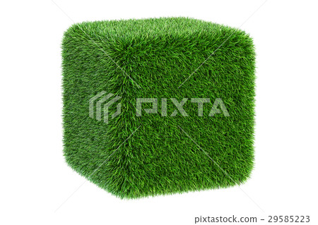 Grass Cube, 3D rendering - Stock Illustration [29585223] - PIXTA