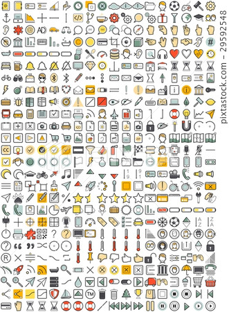 486 Web Application Icons - Stock Illustration [29592548] - PIXTA