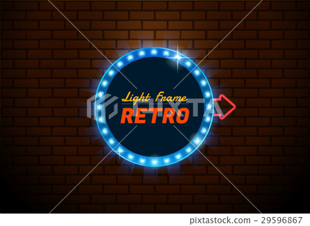 frame light retro circle - Stock Illustration [29596867] - PIXTA