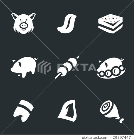 Vector Set of Pork Icons. - Stock Illustration [29597447] - PIXTA