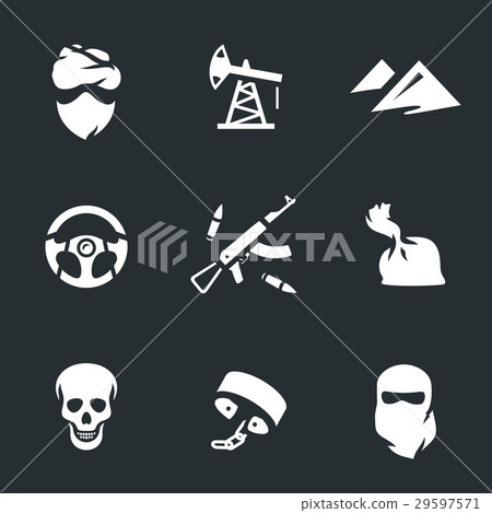 Vector Set of Criminal activity Icons. - Stock Illustration [29597571 ...