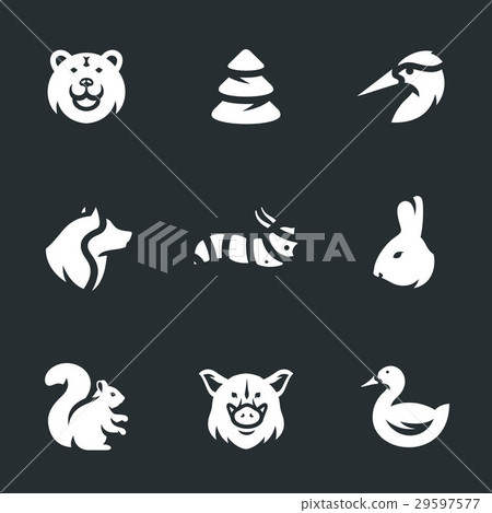 Vector Set of Forest Animals Icons. - Stock Illustration [29597577] - PIXTA