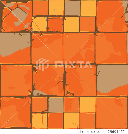 old cracked tiles vector-插圖素材 [29601451] - PIXTA圖庫