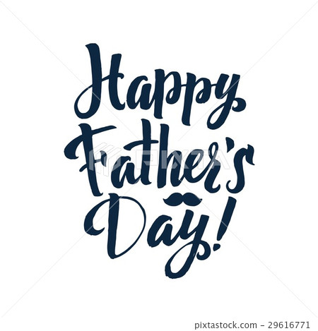 Happy Father's Day Calligraphy Greting card. Ink - Stock Illustration ...