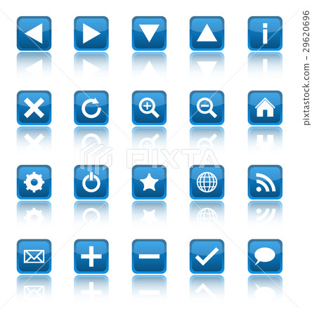 Web navigation icons isolated on white background - Stock Illustration ...