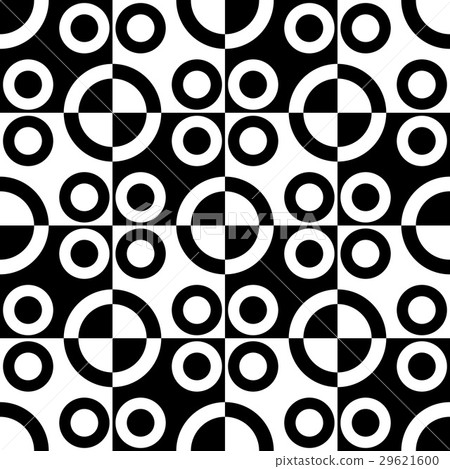 Seamless Square and Circle Pattern - Stock Illustration [29621600] - PIXTA