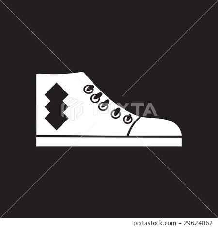 Flat icon in black and white gumshoes - Stock Illustration [29624062 ...