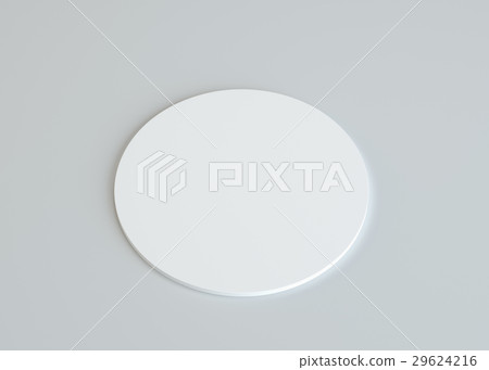 White empty paper disk on gray background-插圖素材 [29624216] - PIXTA圖庫