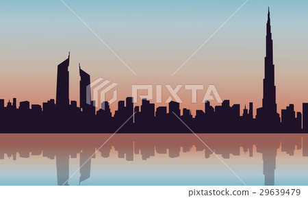 Silhouette of Arab building scenery - Stock Illustration [29639479] - PIXTA