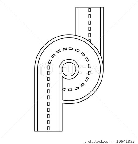 Roundabout road icon, outline style - Stock Illustration [29641852] - PIXTA