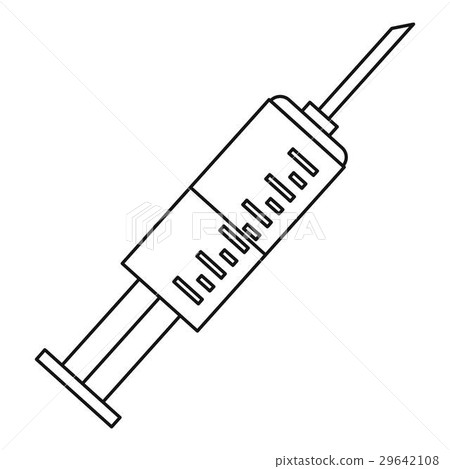 Injection symbol icon, outline style - Stock Illustration [29642108 ...