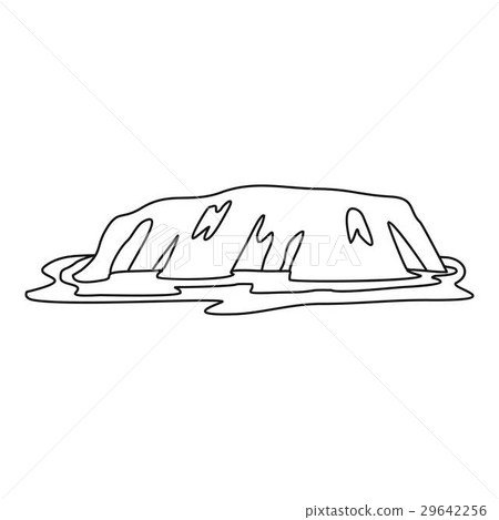 Cliff icon, outline style - Stock Illustration [29642256] - PIXTA