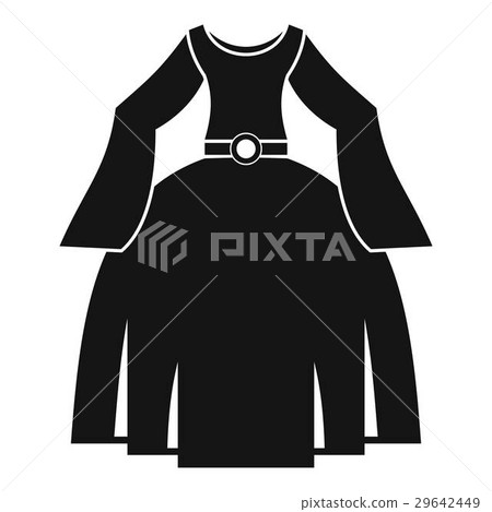 Princess dress icon, simple style - Stock Illustration [29642449] - PIXTA