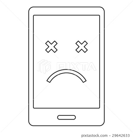 Dead phone icon, outline style - Stock Illustration [29642633] - PIXTA