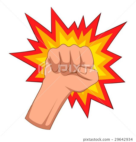 Fire fist icon, cartoon style-插圖素材 [29642934] - PIXTA圖庫