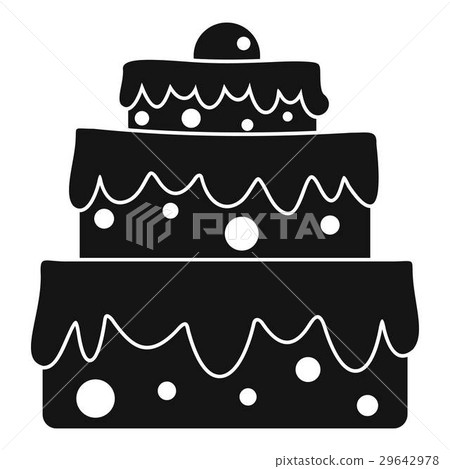 Big cake icon, simple style - Stock Illustration [29642978] - PIXTA