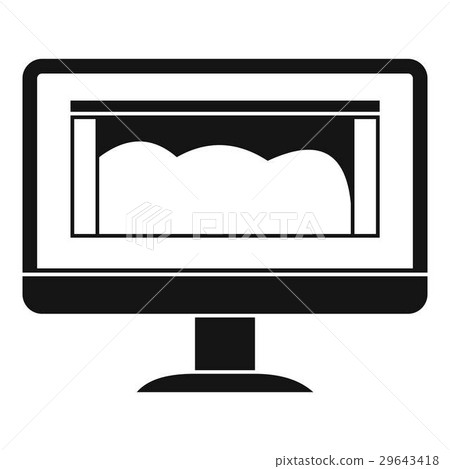 Drawing monitor icon, simple style - Stock Illustration [29643418] - PIXTA