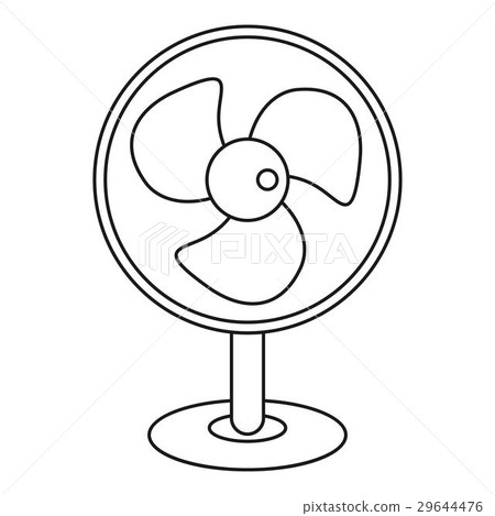 Electric table fan icon, outline style - Stock Illustration [29644476 ...