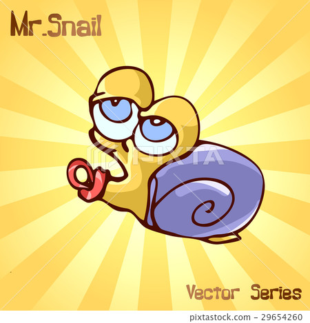 Mr. Snail with kids. vector illustration - Stock Illustration [29654260 ...