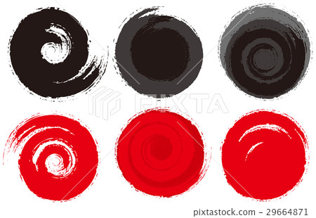 Japanese style background ink marks - Stock Illustration [29664871] - PIXTA