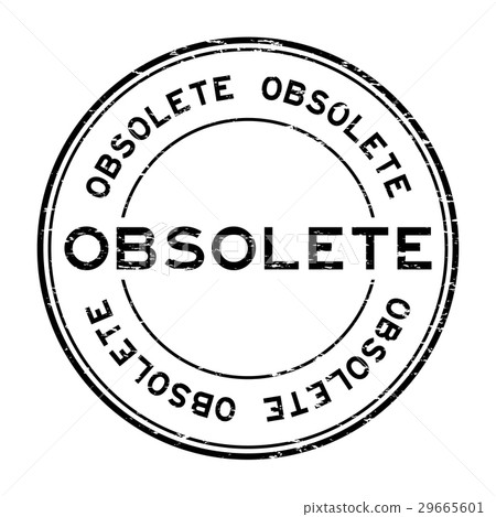 Grunge black obsolete round rubber seal stamp - Stock Illustration ...