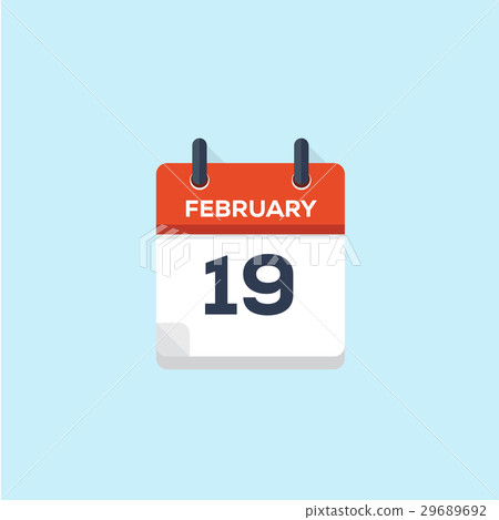 19. february calendar, vector illustration - Stock Illustration ...