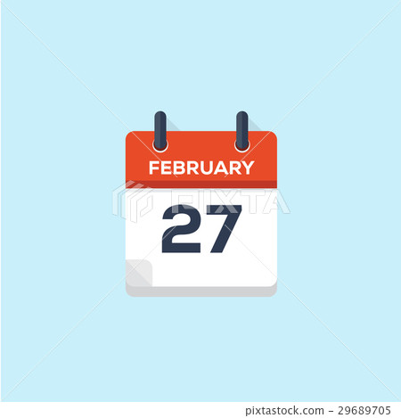 27. february calendar, vector illustration - Stock Illustration ...