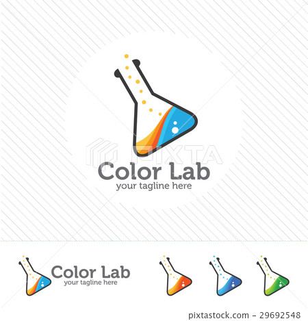 Color lab logo . vector laboratory, chemical. - Stock Illustration ...