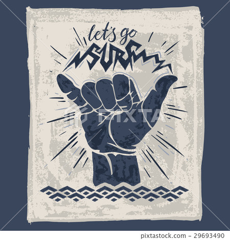 surf hand sign - Stock Illustration [29693490] - PIXTA