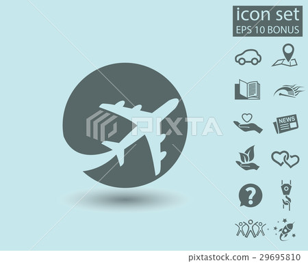 Pictograph of airplane - Stock Illustration [29695810] - PIXTA