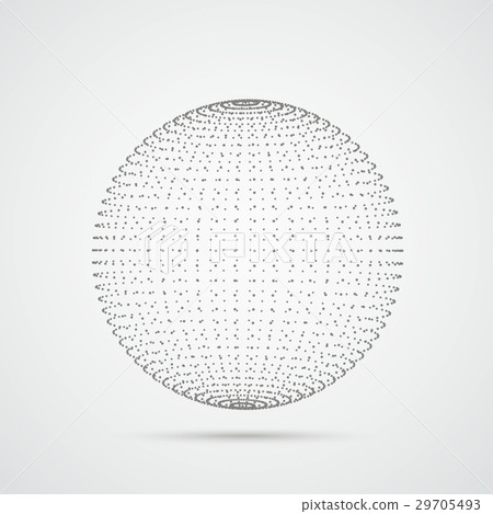 3d Even Sphere Dots - Stock Illustration [29705493] - PIXTA