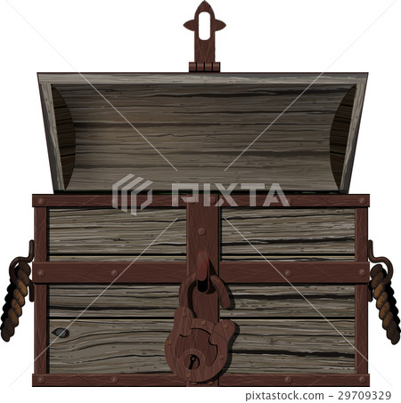 old empty open chest - Stock Illustration [29709329] - PIXTA