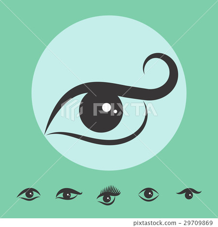 Simple Eye Vector Icon Isolated - Stock Illustration [29709869] - PIXTA