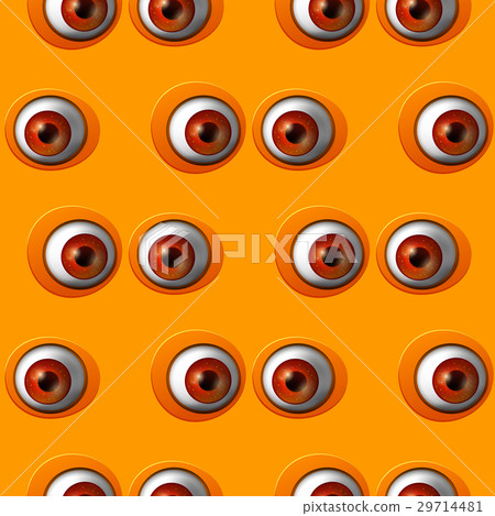 Abstract red eye seamless pattern - Stock Illustration [29714481] - PIXTA