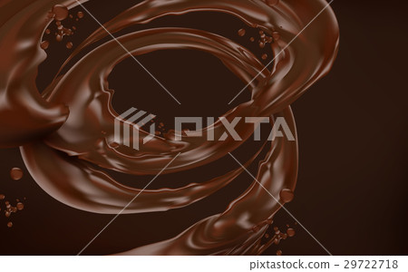 chocolate flow element - Stock Illustration [29722718] - PIXTA