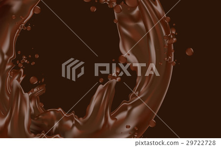chocolate flow element - Stock Illustration [29722728] - PIXTA