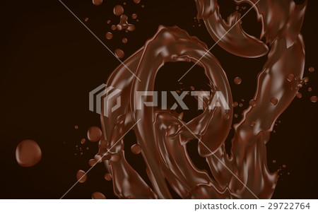 chocolate flow element - Stock Illustration [29722764] - PIXTA