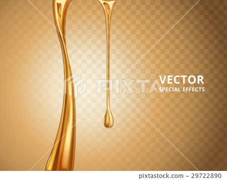 gold fluid flow element - Stock Illustration [29722890] - PIXTA