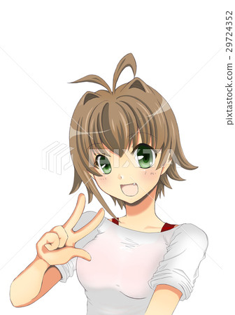 Peasing girl - Stock Illustration [29724352] - PIXTA