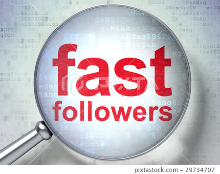 Business concept: Fast Followers with optical - Stock Illustration ...