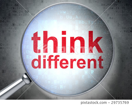 Learning concept: Think Different with optical-插圖素材 [29735769] - PIXTA圖庫