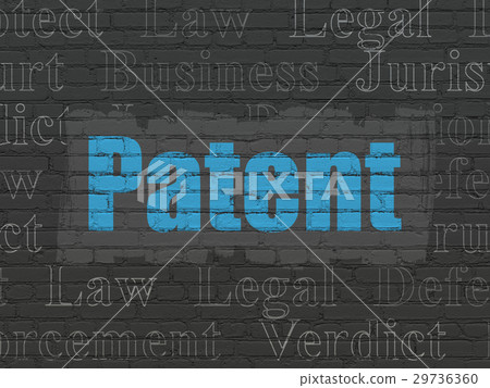 Law concept: Patent on wall background - Stock Illustration [29736360 ...