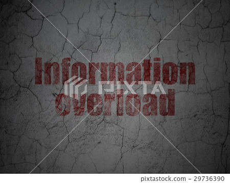 Data concept: Information Overload on grunge wall - Stock Illustration ...