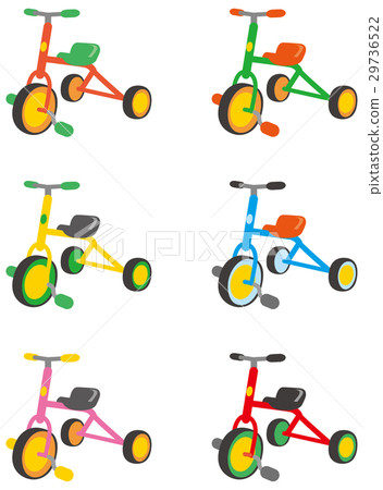 Tricycle color variation - Stock Illustration [29736522] - PIXTA